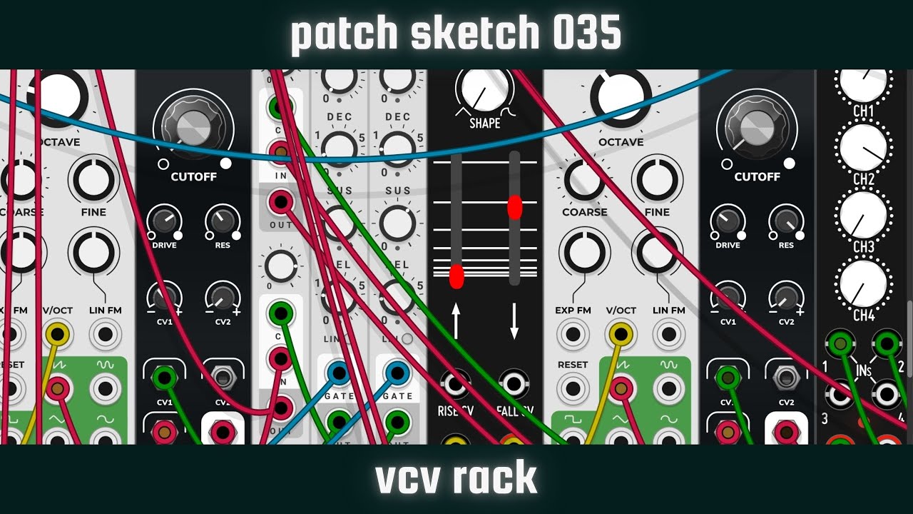 PATCH SKETCH 035 - 90s Melodic Acid Techno Loop [VCV Rack] #Shorts - YouTube