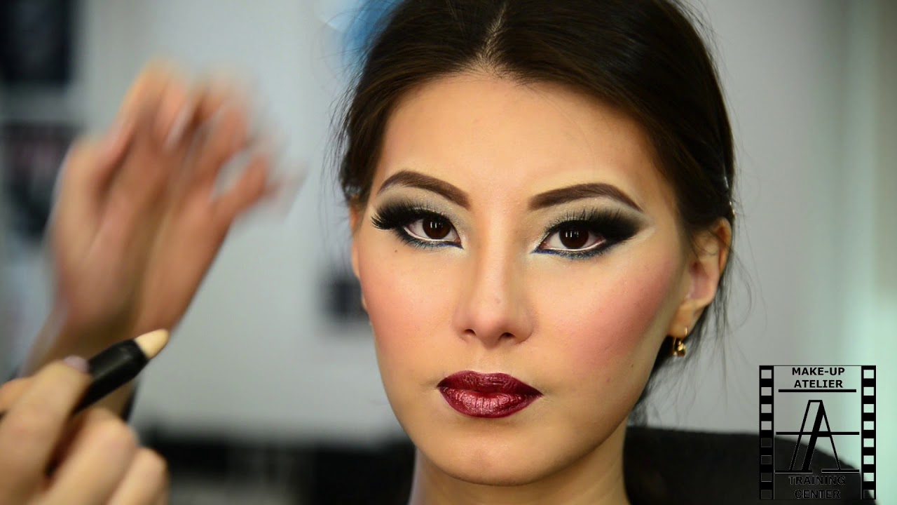 Evening Make-Up look from Make-Up Atelier Training center - YouTube