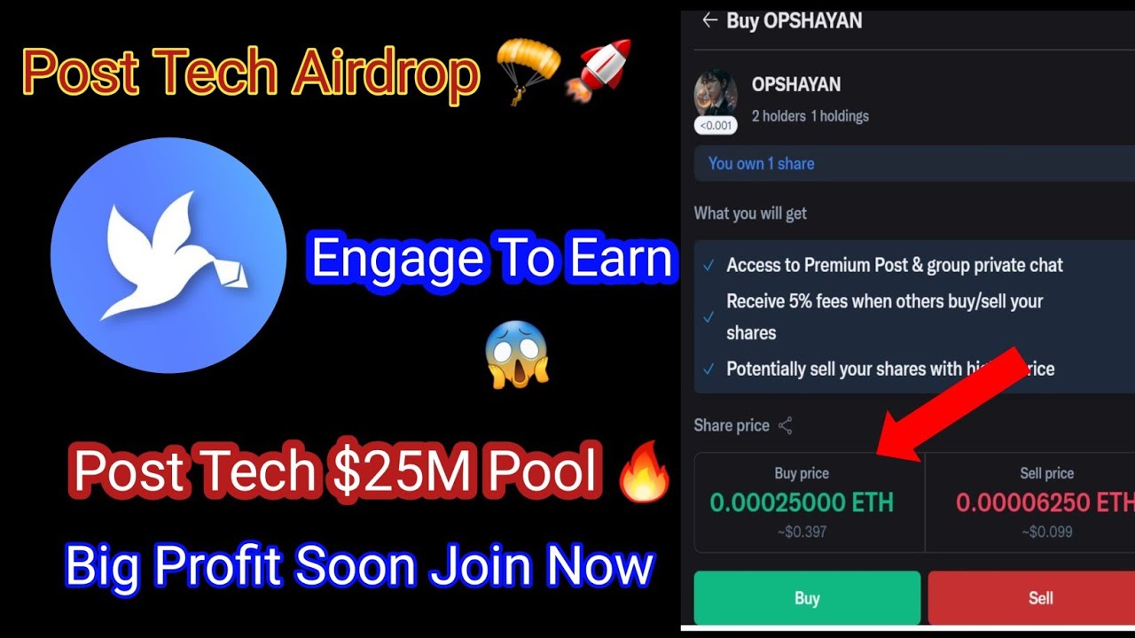 Post Tech App Airdrop | Post Tech Point Earn | Post Tech App Withdrawal ...
