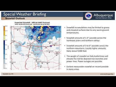 Special Weather Briefing NWS Albuquerque September 6, 2020 - YouTube