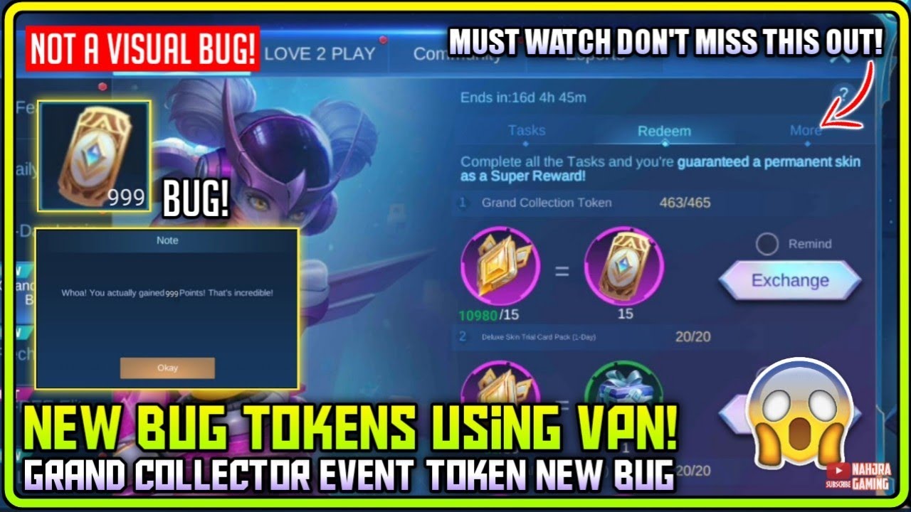 NEW BUG COLLECTOR TOKENS | NOT A VISUAL BUG! Mobile Legends - YouTube