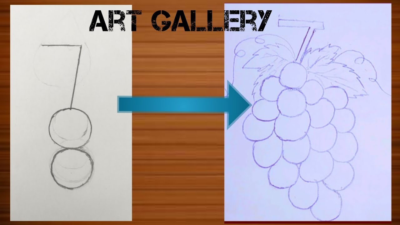 How to Draw Grapes From Number 78 | Easy Grapes Drawing | Number ...