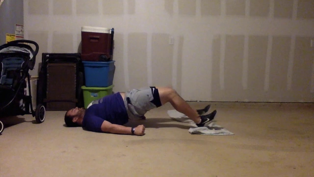 Hamstring Towel Slides - YouTube