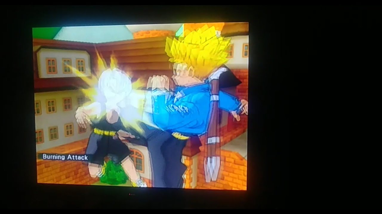 Dragonball Z Budokai 2 Super Saiyan Trunks Burning Attack on Kid Trunks ...