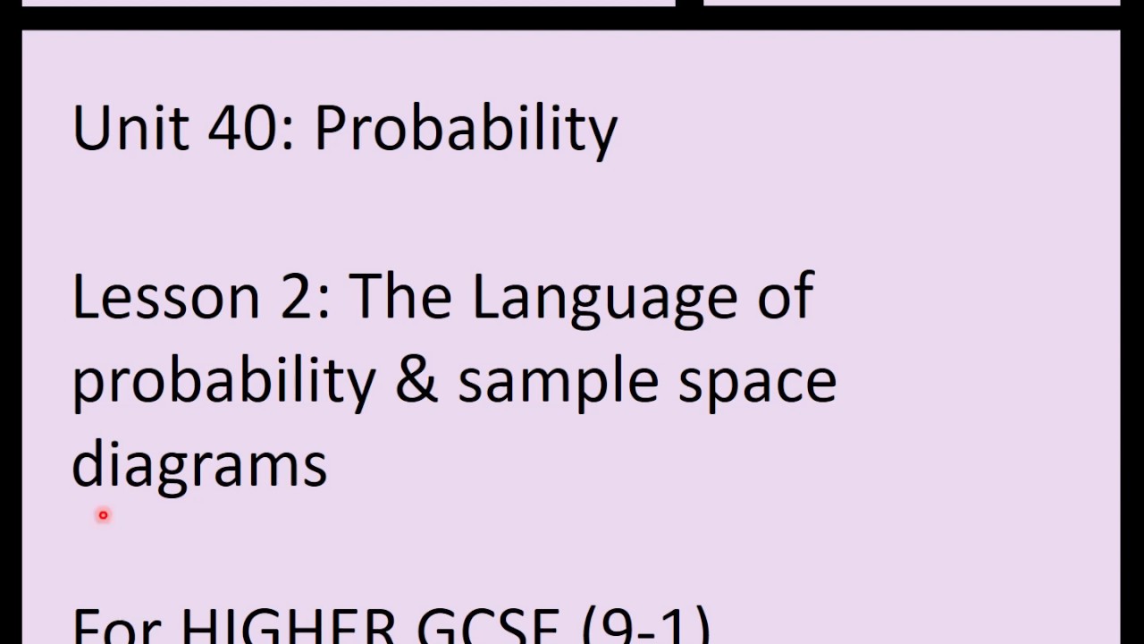 Unit 40. lesson 2 - The language of probability - YouTube