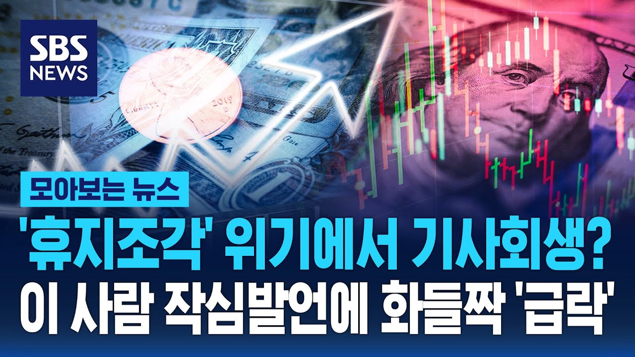 '휴지조각' 위기에서 기사회생?..이 사람 작심발언에 화들짝 '급락' / SBS / 모아보는 뉴스 - YouTube