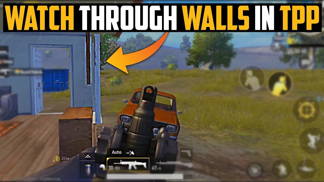 Watch Through Walls in TPP mode Pubg mobile Trick - YouTube