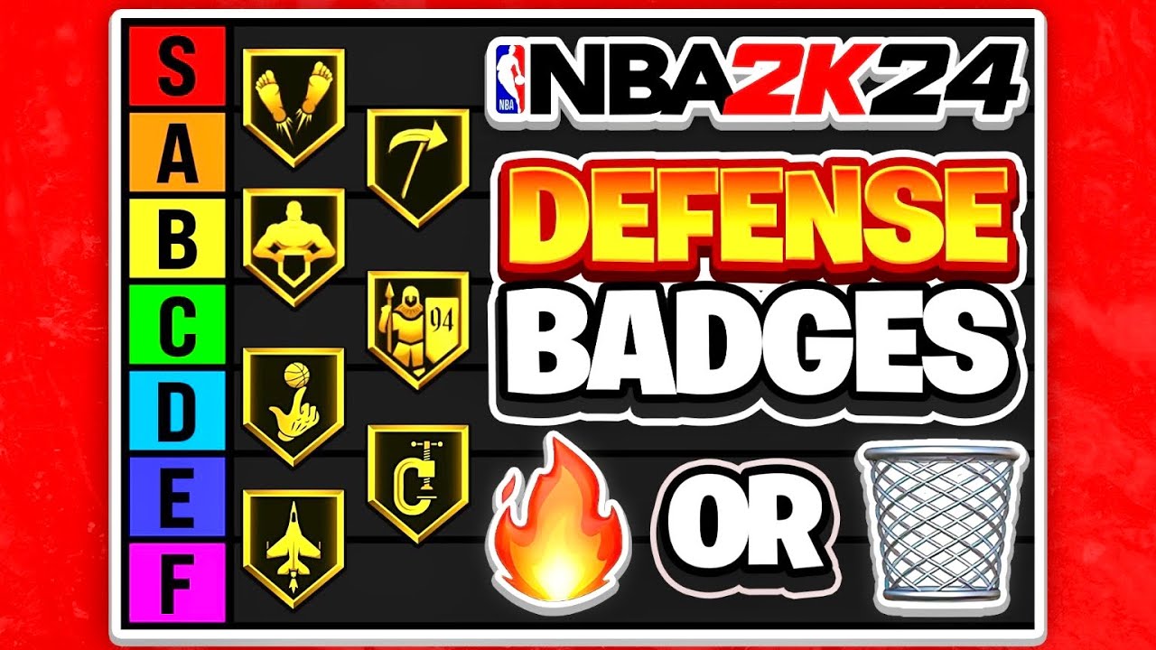 RANKING ALL THE DEFENSIVE BADGES IN TIERS ON NBA 2K24! - YouTube