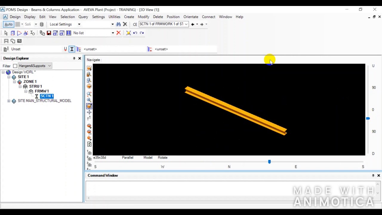 PDMS MODELLING SIMPLE STRUCTURE - YouTube