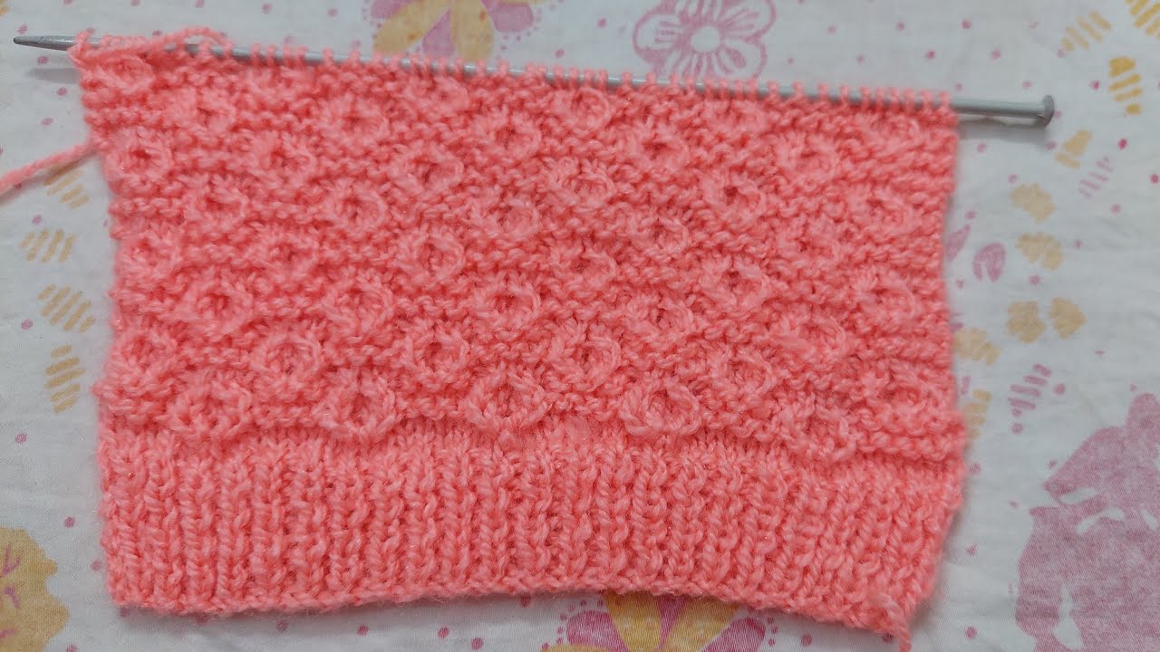 Easy hand knitting design - YouTube