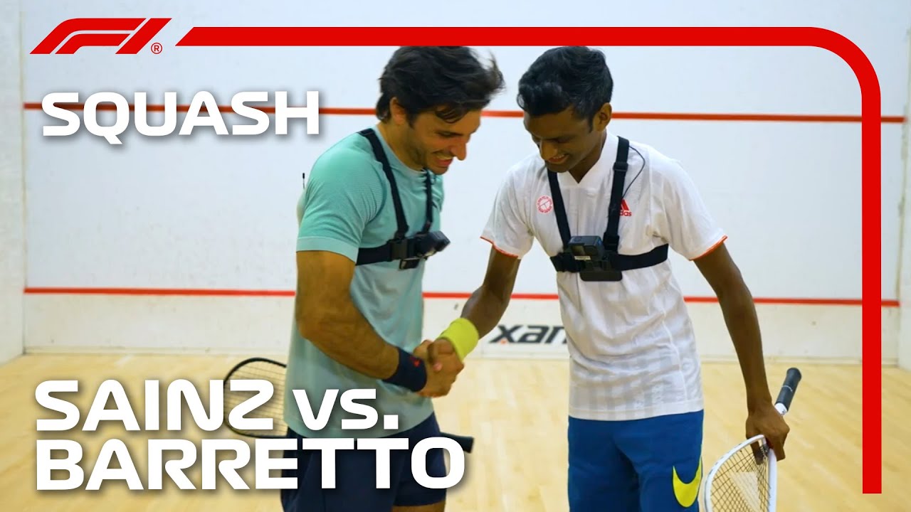 Squash Challenge with Carlos Sainz! - Motorsport Ace