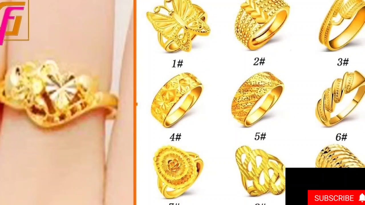 Top 30+ Stylish Gold Ring Designs For Girls –latest fashion - YouTube