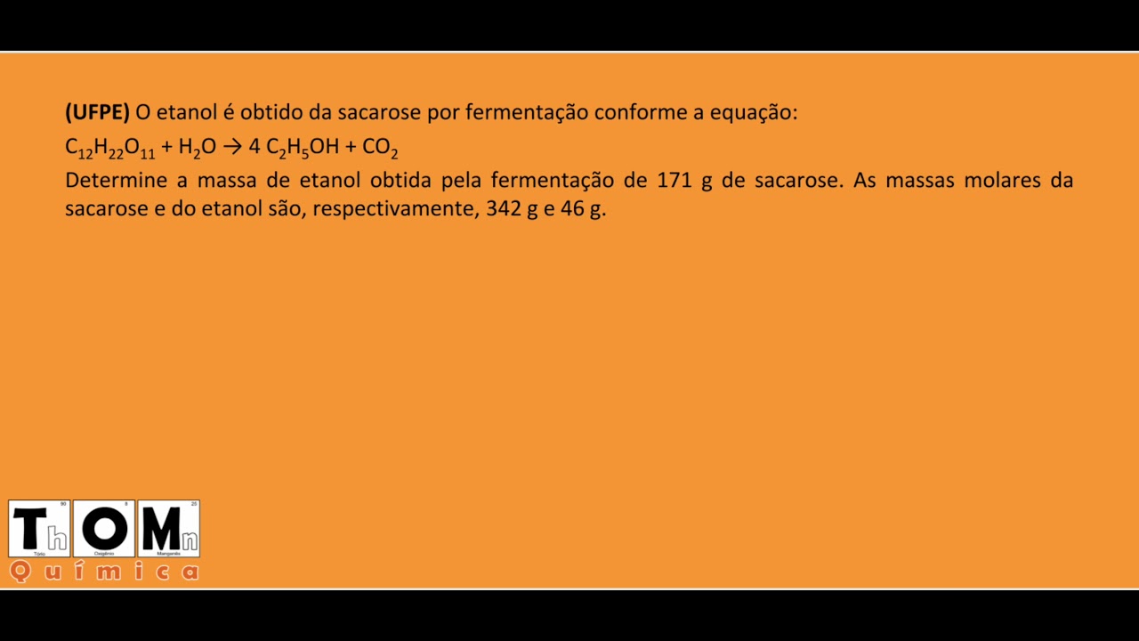 Estequiometria relação massa-massa - YouTube