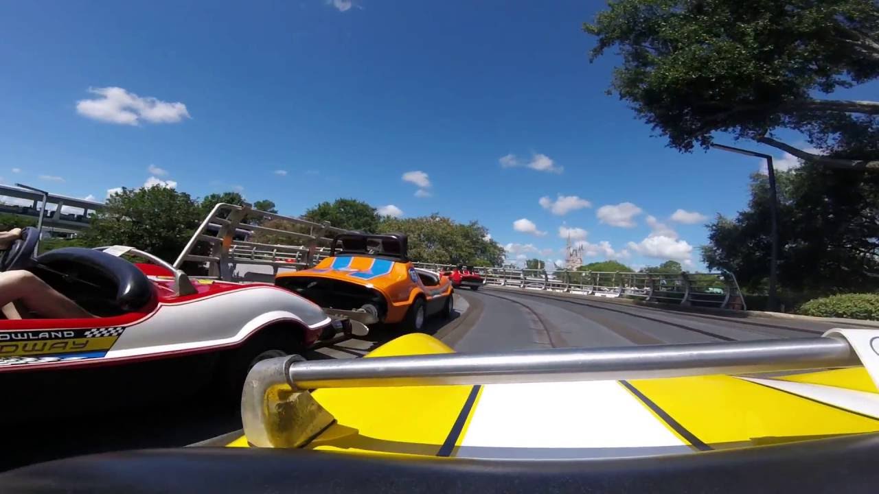 Tomorrowland Speedway @Magic Kingdom, Walt Disney World - YouTube