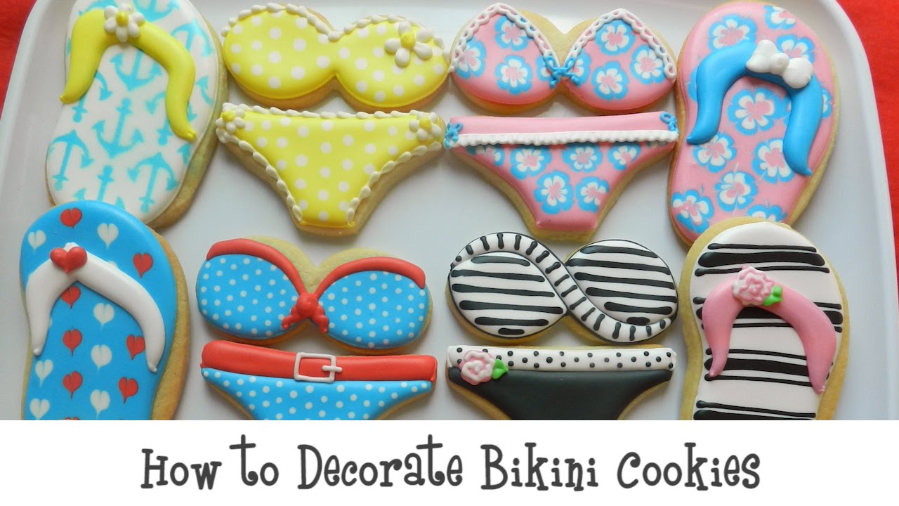 How to Decorate Bikini Cookies - YouTube