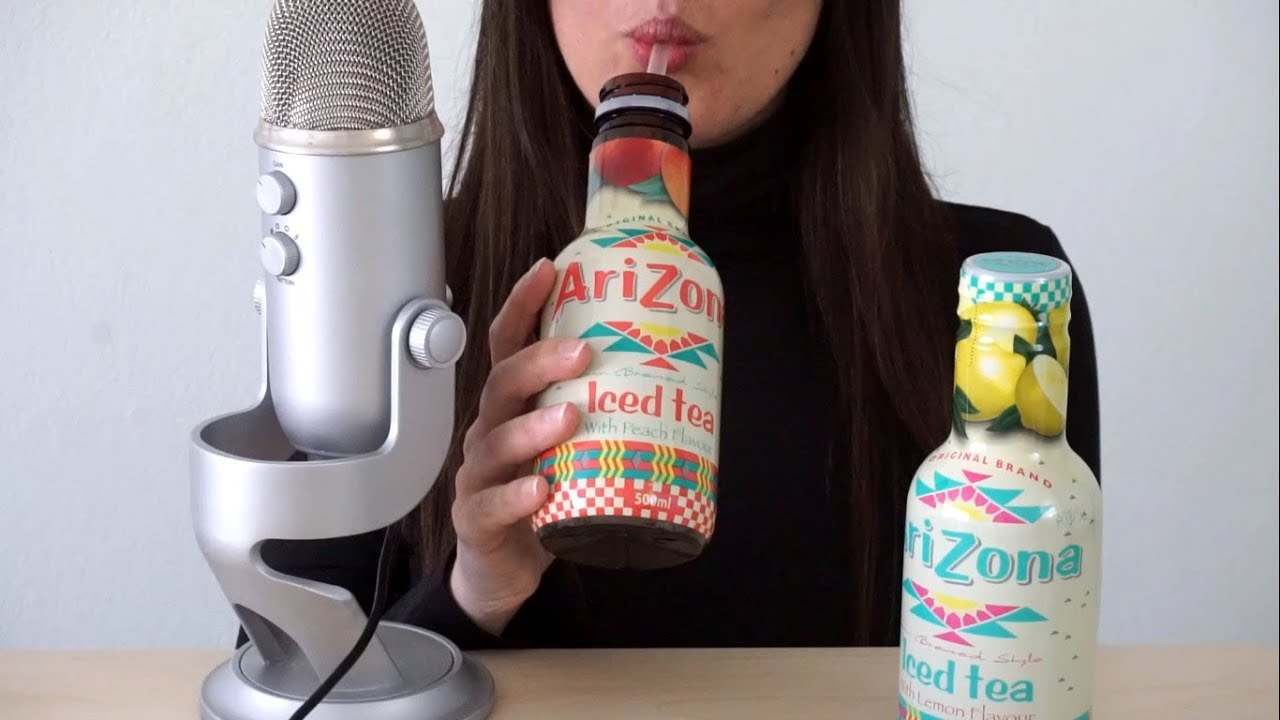 ASMR: Drinking Sounds & Whispering ~ Iced Tea (Whispered) - YouTube