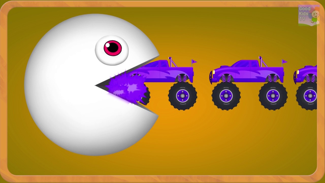 Learn color with pac man - YouTube