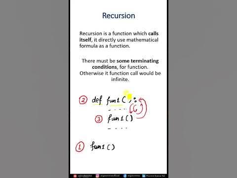 #100- What is Recursion in python | Python Tutorial | Praveen Kumar - YouTube