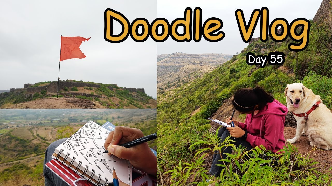 Doodle Art | Day 55 ~ 100 Days Of Doodle | My First Ever Doodle Vlog ...