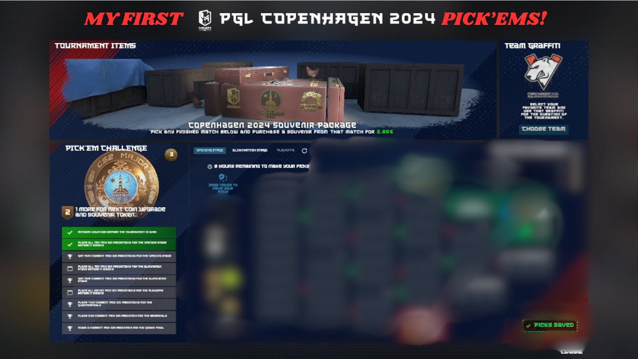 MY PGL 2024 Copenhagen Major OPENING STAGE PICKEMS! DIAMOND COIN ...