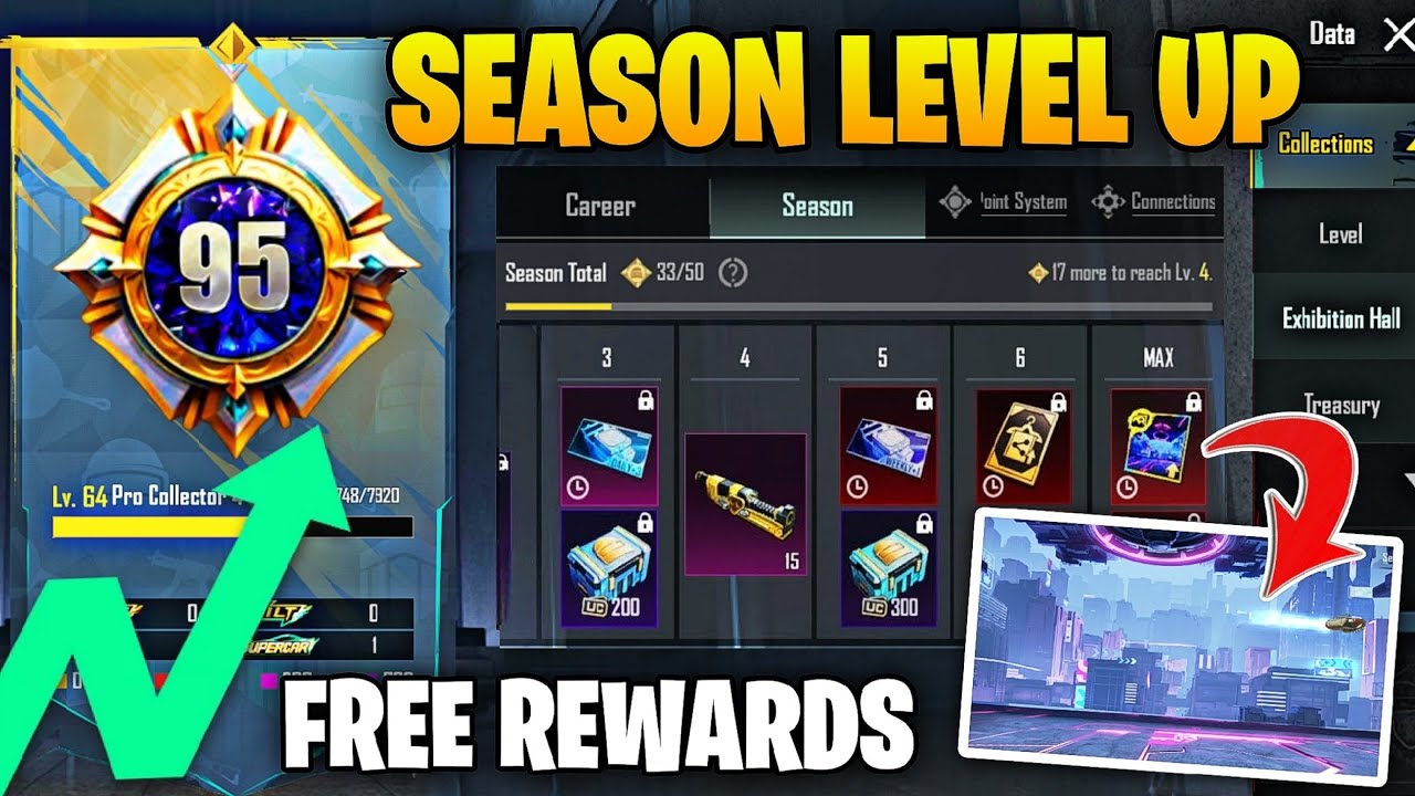 BGMI COLLECTION SEASON REWARD / COLLECTION LEVEL UP / COLLECTION LEVEL ...