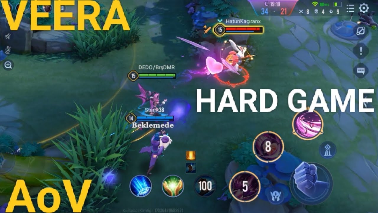 VEERA MİD LANE PRO GAMEPLAY | HARD GAME | ARENA OF VALOR - YouTube