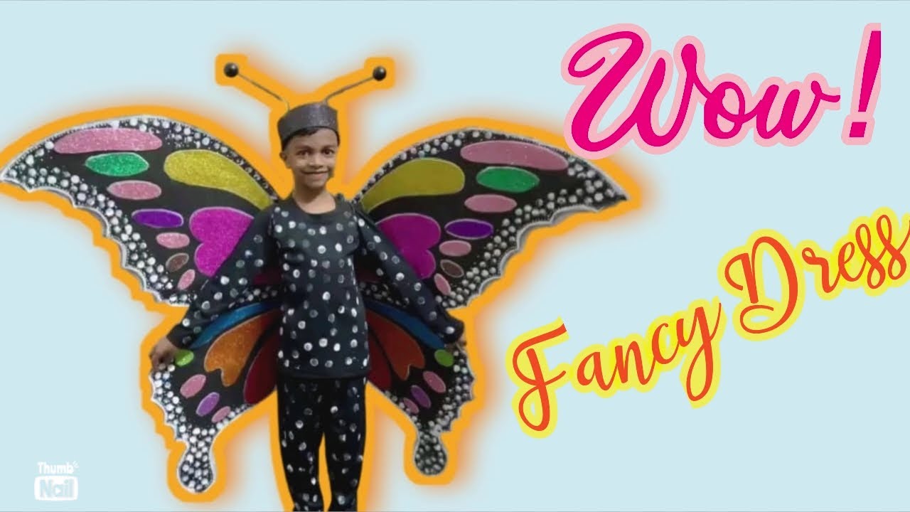 How to make a butterfly costume for fancy dress competition/ fancy ...