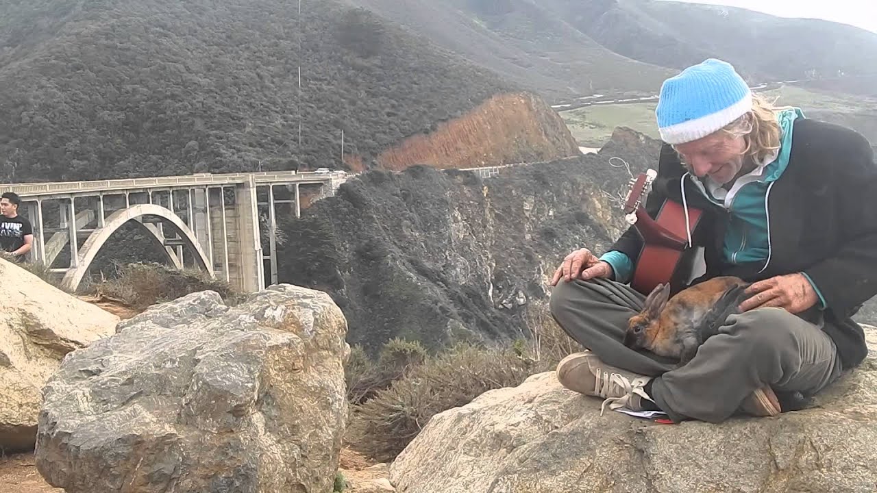 Lonnie Campbell Sings with Rabbits On His Head near Big Sur - YouTube