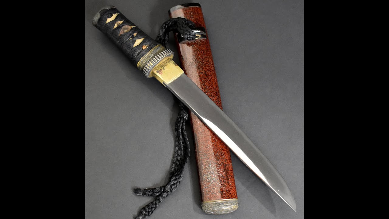 02846 Authentic NIHONTO JAPANESE SAMURAI SWORD TANTO w/MATSUSHIRO ...