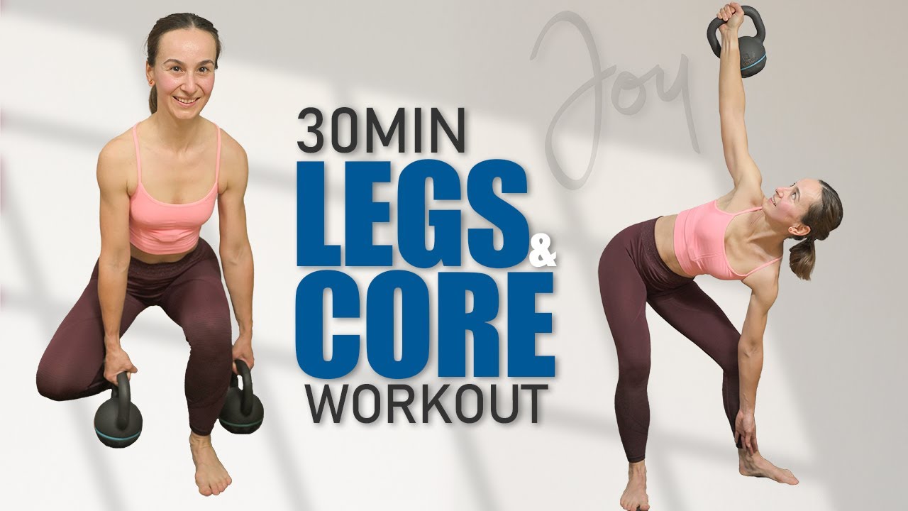 30 Min LEGS and CORE all Standing Workout at Home - YouTube