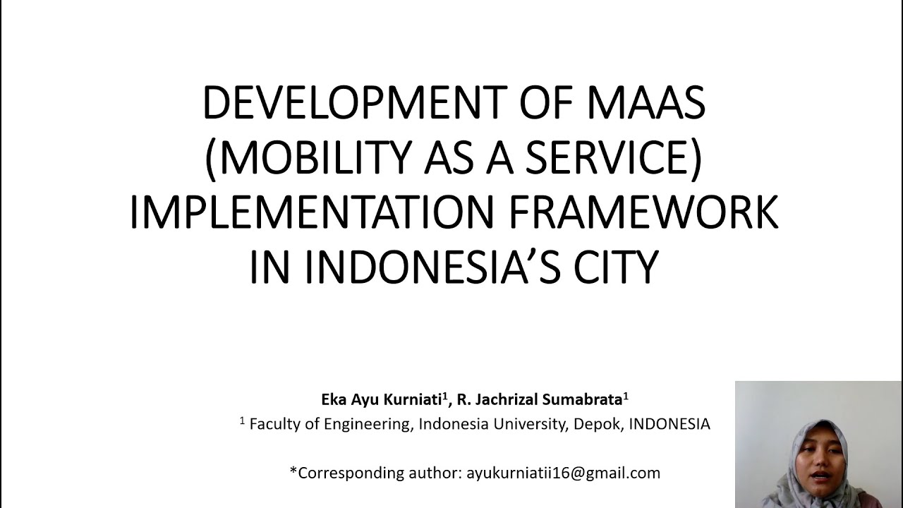 ISSED23 - Eka Ayu Kurniati - Development of MAAS (Mobility As A Service ...