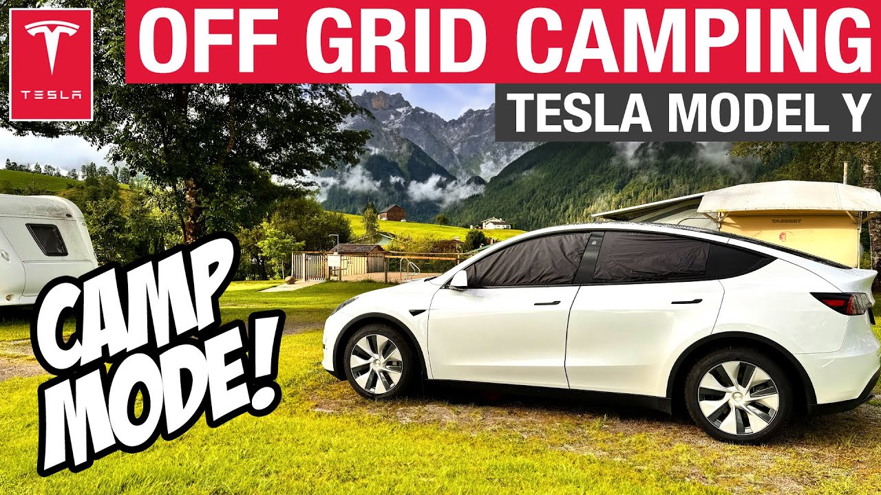 Off Grid Tesla Model Y Camping | Camp Mode Explained - YouTube