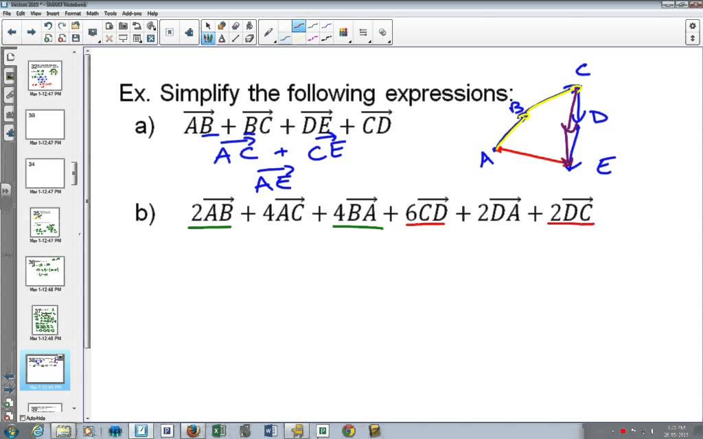 45S Simplifying Vectors - YouTube