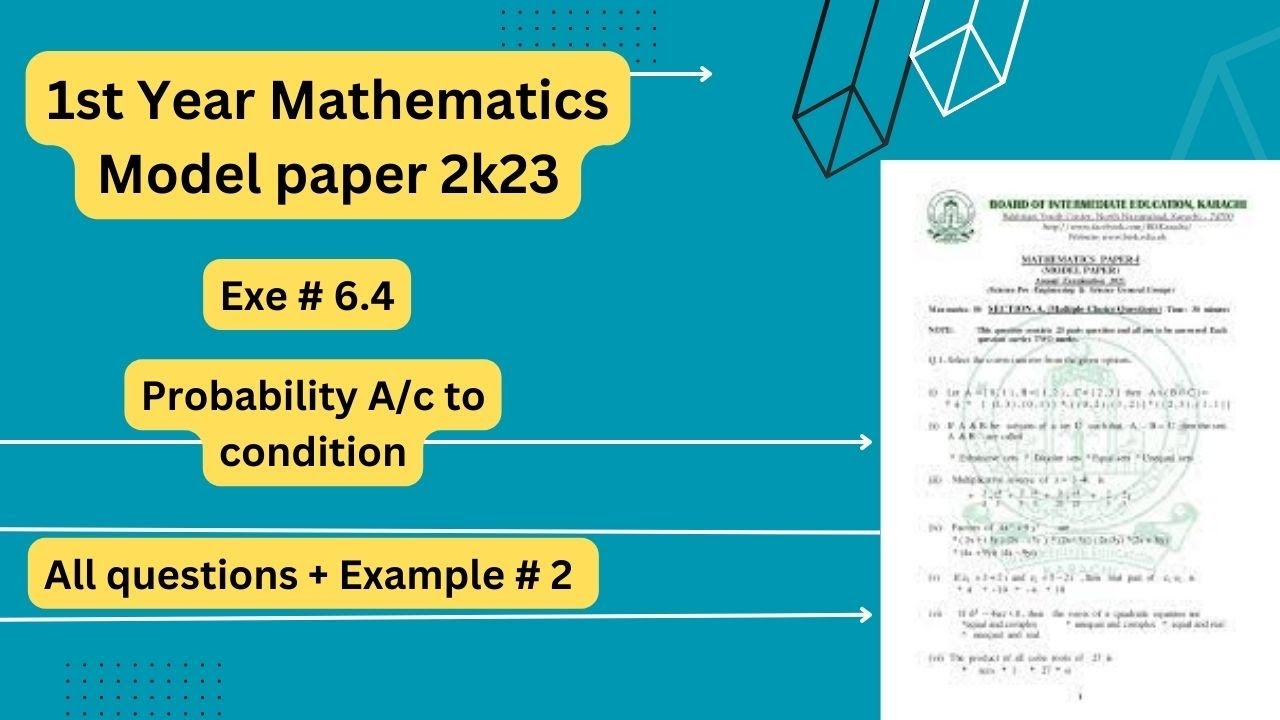 1st Year Exe 6 4 Probability Sindh Board I Mathematics How To Solve 1st-year-exe-6-4-probability-sindh-board-i-mathematics-how-to-solve