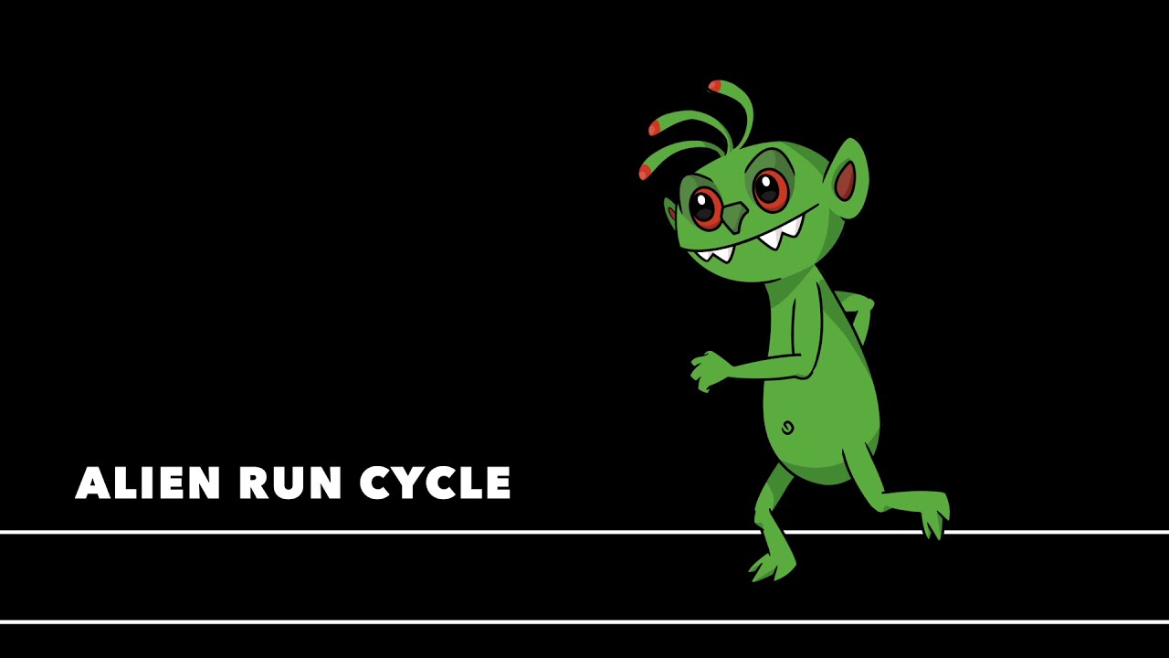 Alien Run Cycle | Animation - YouTube
