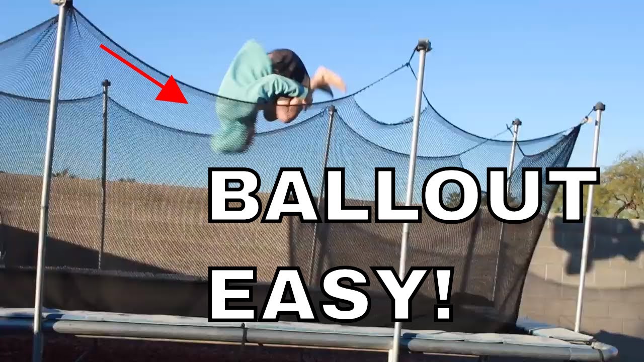 How To Do A Ballout On A Trampoline Ball Out Tutorial - YouTube