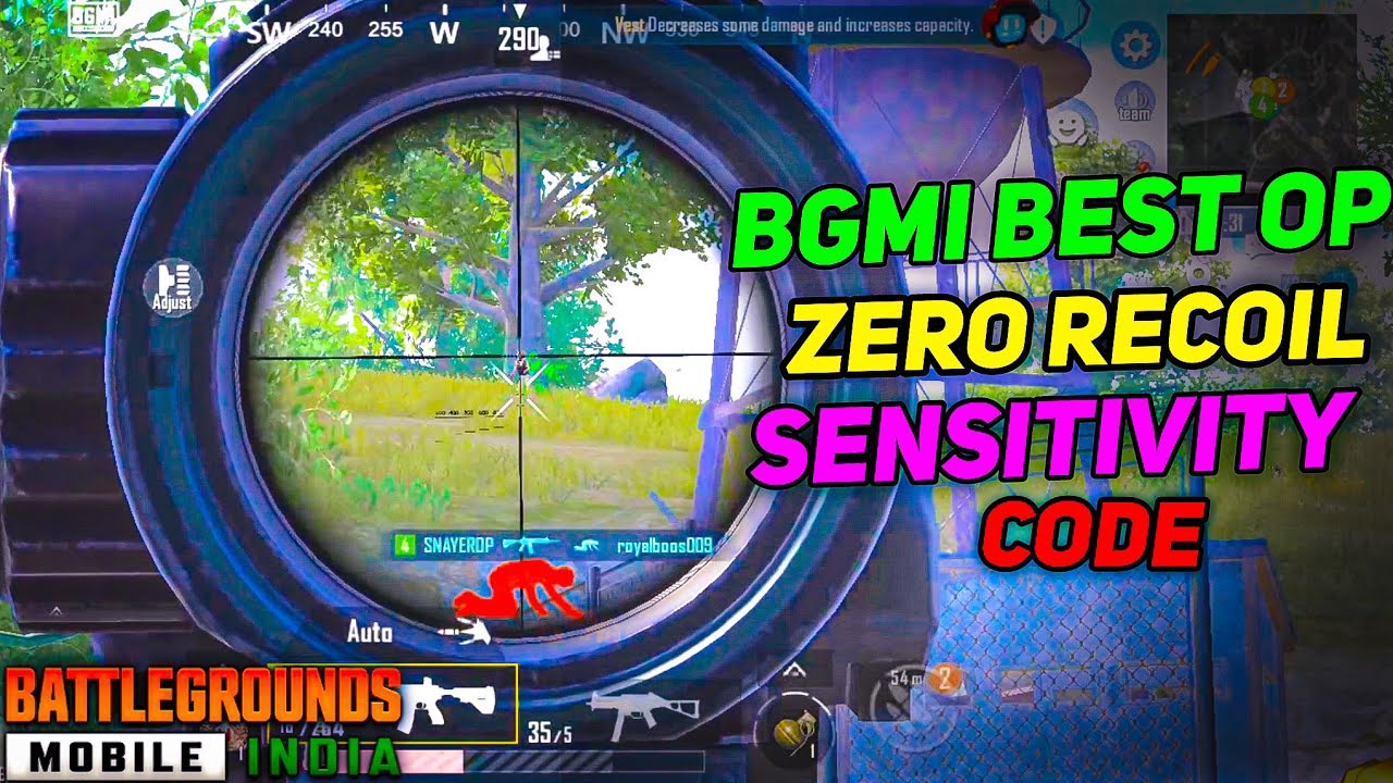 Bgmi Best Sensitivity Setting/ Bgmi Sensitivity Setting Code! Bgmi Zero ...