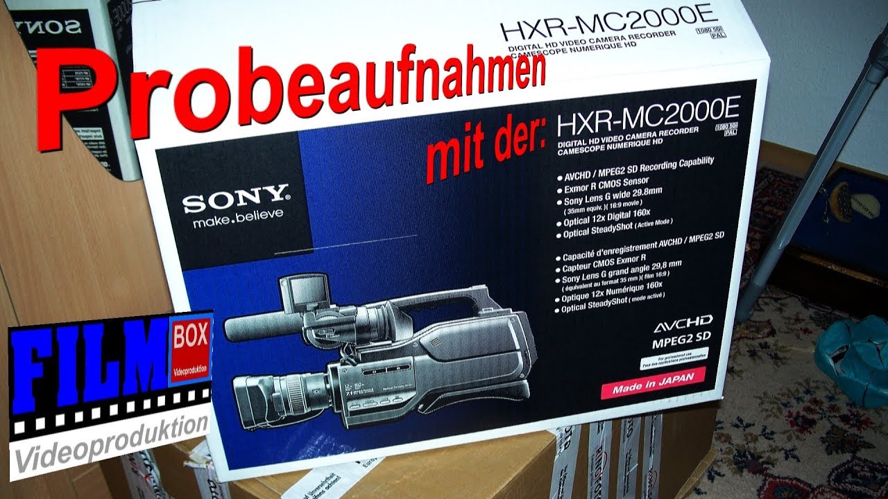 Sony HXR - MC 2000 E / Probeaufnahmen - YouTube