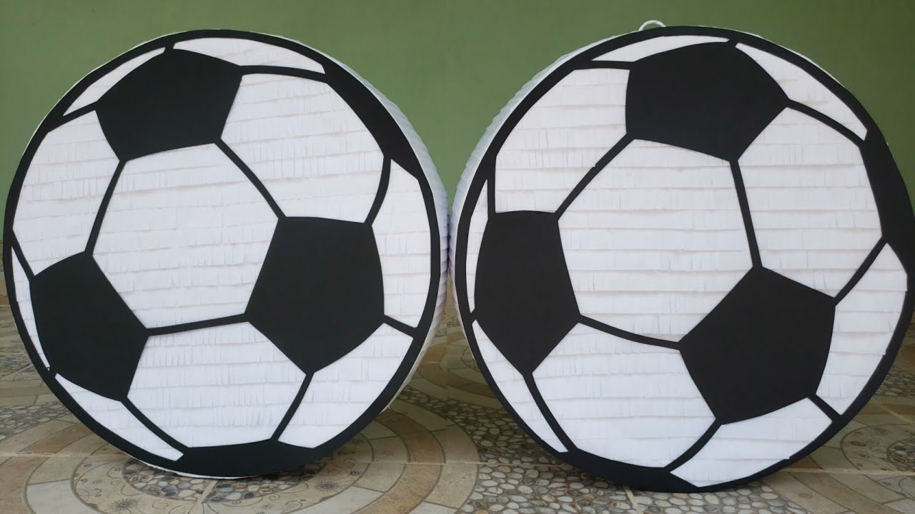 Piñata de fútbol ⚽️ fácil y rápido desde 0. Cómo hacer piñatas de ...