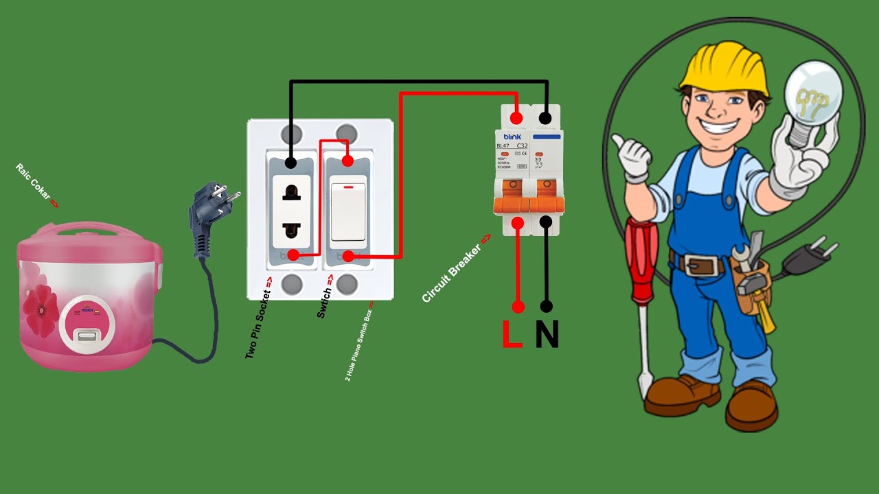 rice cooker electric wiring at home - YouTube