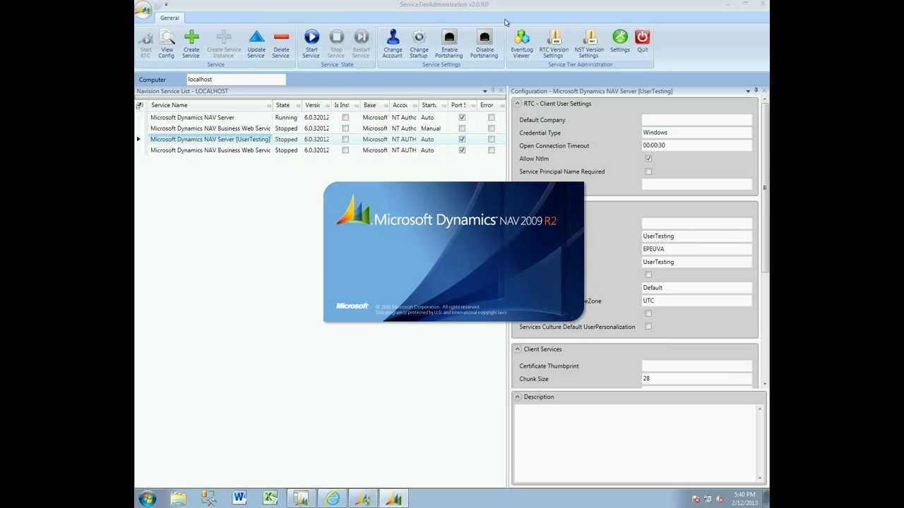 Managing Multiple NAV 2009 Service Tiers - YouTube