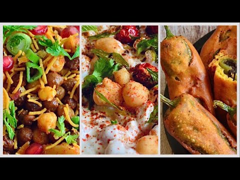 3 Pakistani Vegetarian Street Food Recipes - YouTube