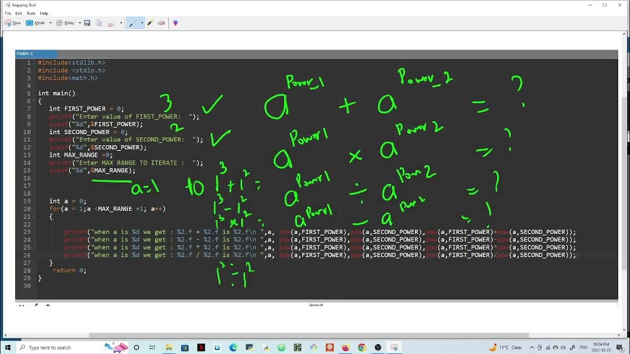 Solving algebraic expressions using c for powers of a - YouTube
