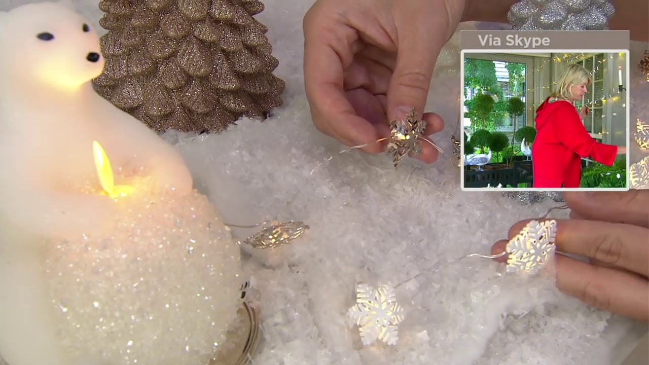 Martha Stewart 6' Snowflake MicroLight Strand on QVC - YouTube
