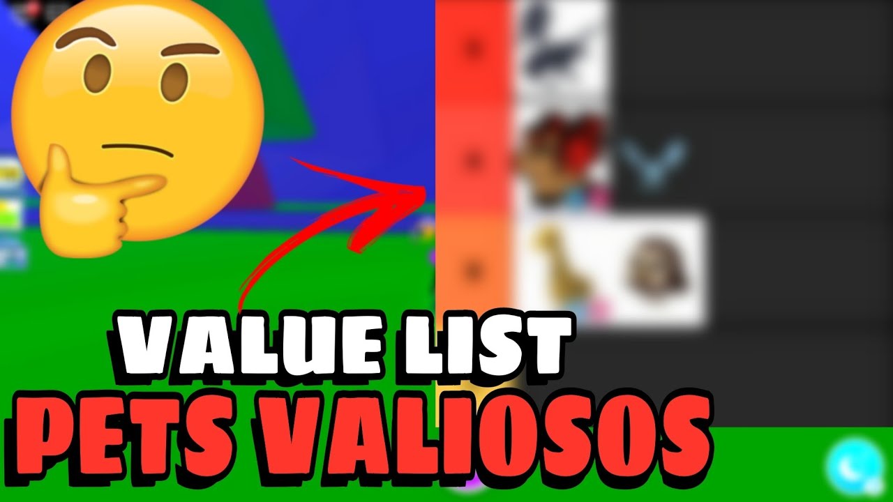 VALUE LIST:PETS MAIS VALIOSOS DO ADOPT ME (ROBLOX 2022) - YouTube