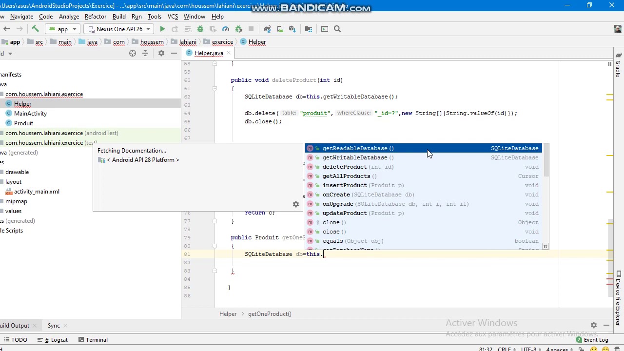 Cr ation Des M thodes De S lection Des De La Table D une Base SQLite cr-ation-des-m-thodes-de-s-lection-des-de-la-table-d-une-base-sqlite