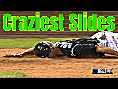 MLB Craziest Slides In Baseball - YouTube