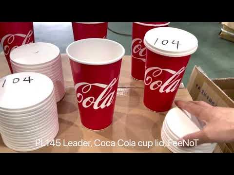 Coca Cola paper cup lid cover cap forming machine - YouTube