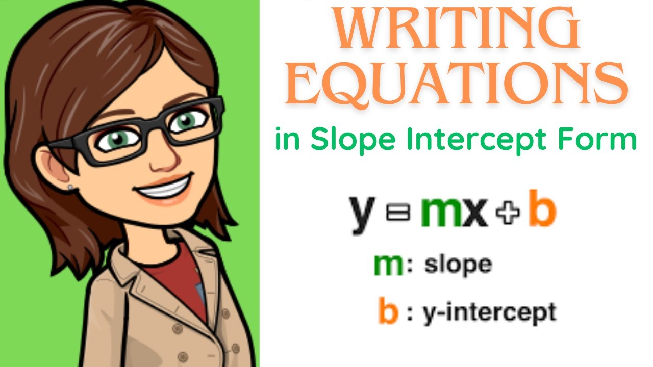 Writing Equations In Slope Intercept Form Y Mx B CA U6L3 YouTube