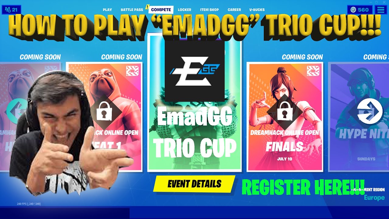 Register for 'NEW' "EMAD gg Cup" In Fortnite! (NEW Tournament) - YouTube